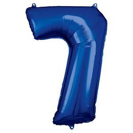Amscan® Folienballon Zahl 7 blau, 1 St.