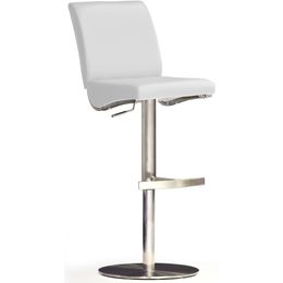Bistrostuhl MCA furniture "BARBECOOL" Stühle Gr. B/H/T: 42 cm x 87 cm x 50 cm, Edelstahl, weiß (weiß, edelstahl gebürstet) Bistrostühle