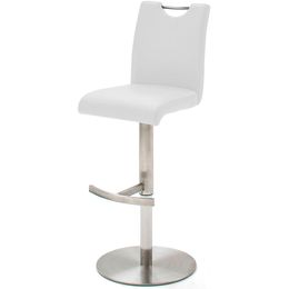 Bistrostuhl MCA furniture "ALESI" Stühle Gr. B/H/T: 42 cm x 91 cm x 51 cm, Edelstahl, weiß (weiß, edelstahl gebürstet) Bistrostühle