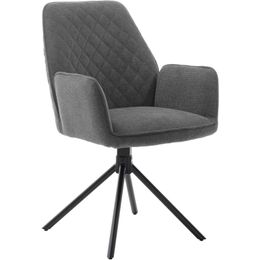 Esszimmerstuhl MCA furniture "ACANDI" Stühle Gr. B/H/T: 52 cm x 89 cm x 64 cm, Metall, grau (grau, schwarz matt lackiert) Küchenstühle