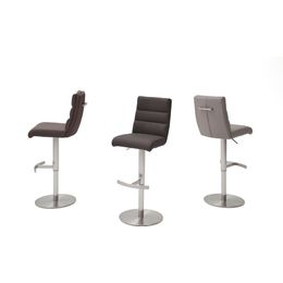 Bistrostuhl MCA furniture "GIULIA" Stühle Gr. B/H/T: 39 cm x 88 cm x 54 cm, Edelstahl, braun (braun, edelstahl gebürstet) Bistrostühle