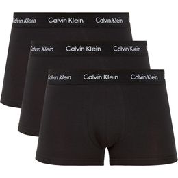 Calvin Klein Boxershorts, 3-er Pack, Logo-Bund, für Herren, schwarz, XL