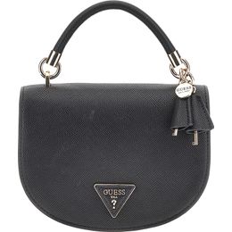 Guess Henkeltasche, Emblem, Magnetdruckknopf, für Damen, schwarz