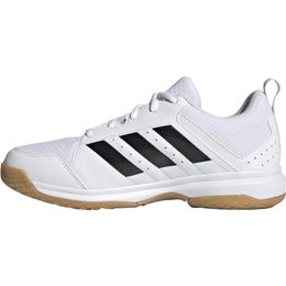 Adidas Hallenschuhe "Ligra 7", atmungsaktiv, rutschfest, für Damen, weiß, 38