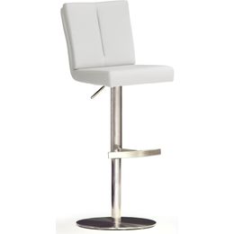 Bistrostuhl MCA furniture "BARBECOOL" Stühle Gr. B/H/T: 42 cm x 89 cm x 53 cm, Edelstahl, weiß (weiß, edelstahl gebürstet) Bistrostühle