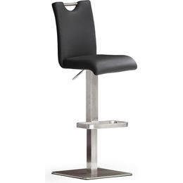 Bistrostuhl MCA furniture "BARBECOOL" Stühle Gr. B/H/T: 40 cm x 91 cm x 50 cm, Gestell Eckig + Edelstahl, schwarz (schwarz, edelstahl gebürstet) Bistrostühle