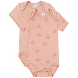 Sanetta - Kurzarm-Body BABY BEES 2er Pack in misty rose, Gr.80