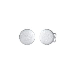 NENALINA Ohrringe Basic Geo Brushed Ohrstecker 925 Sterling Silber (Farbe: Grau)