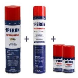 LYRA PET IPERON® 750 ml Ungezieferspray & 200 ml Fogger & 400 ml Wespenspray im Set + Zeckenhaken