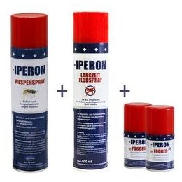 LYRA PET IPERON® 4 x 200 ml Fogger & 4 x 400 ml Flohspray & 4 x 400 ml Wespenspray im Set + Zeckenhaken
