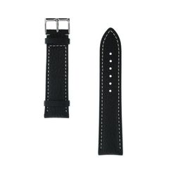 Di Modell Uhrenarmband Universal Uhrenarmband Büffelleder schwarz 22mm für viele Uhrenmarken