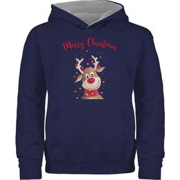 Shirtracer Hoodie Merry Christmas Rentier Weihnachten Kleidung Kinder