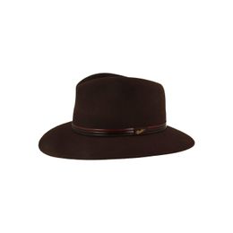 Borsalino Filzhut Outdoor Traveller Filzhut Country mit dreifarbiger Lederband-Garnitur