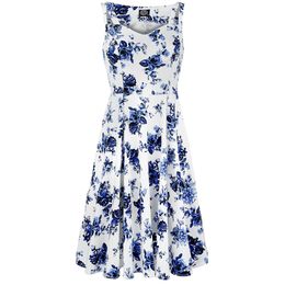 H&R London H&R London Blue Rosaceae Swing Dress Mittellanges Kleid multicolor in L