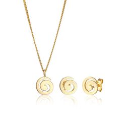 Elli Schmuckset &raquo;Spirale Verspielt Basic Set 925 Silber&laquo; () Gold onesize Zeitloses Schmuck-Set mit runden Details f&uuml;r Damen