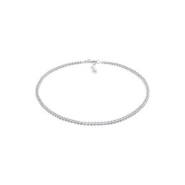 Elli Premium Kette ohne Anhänger »Choker Panzerkette Basic Klassik 925 Silber« Silber 36 Schlichte kurze Choker Panzerkette für Damen
