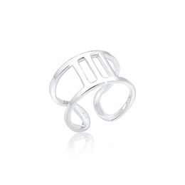 Elli Fingerring Basic Geo Blogger Must-Have Silber, silberfarben