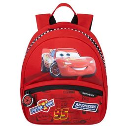 Samsonite Kinderrucksack DISNEY CARS S, Kinder Freizeitrucksack Kindergartenrucksack aus recyceltem Material, rot
