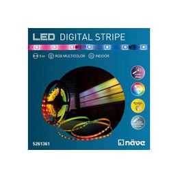 Näve näve LED-Streifen Stripe, 1-flammig, LED Stripe RGB, 5m, Infrarot-Fernbedienung, IP20, Dimmbar, 19W, bunt|weiß