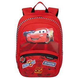 Samsonite Kinderrucksack DISNEY CARS S+, Kinder Freizeitrucksack Kindergartenrucksack aus recyceltem Material, rot