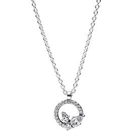 Pandora Damen Kette mit Anhänger, 925er Silber, silber