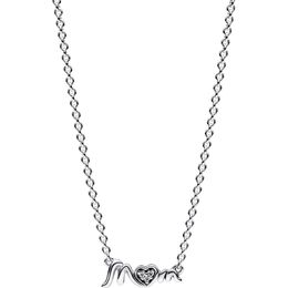 Pandora Damen Kette mit Anhänger, 925er Silber, silber