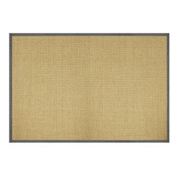 Karat Sisal-Teppich Amazonas Natur Bord&uuml;re: Graphit