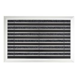 casa pura Optimum Mat Alumatte mit B&uuml;rsten und Teppicheinlage