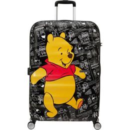 American Tourister® Hartschalen-Trolley Disney Wavebreaker, 77 cm, 4 Rollen, Kinderreisekoffer Kindertrolley Großer Koffer Hartschalenkoffer, schwarz