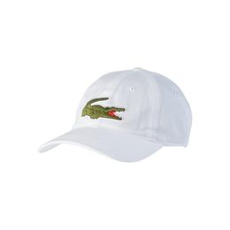 Lacoste Baseball Cap mit XL Logo, weiß