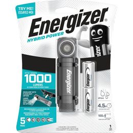 Energizer Stirnlampe High Lumen Hybrid Powered Kopflampe 1.000 Lumen, grau