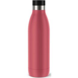 Emsa Isolierflasche Bludrop, Quick-Press Verschluss, 360° Trinkgenuss, 12 h warm, 24 h kühl, 0,7 L, rosa