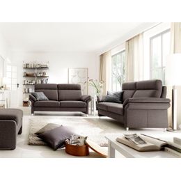Home Affaire Polstergarnitur Mailand, Set: 3-Sitzer, 2-Sitzer und Sessel, wahlweise mit Move-Funktion, braun