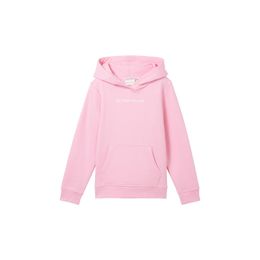 Tom Tailor Mädchen Hoodie mit Bio-Baumwolle, rosa, Logo Print, Gr. 92/98