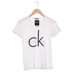 Calvin Klein Jeans Damen T-Shirt, weiß, Gr. 36