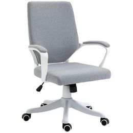 Vinsetto Bürostuhl ergonomisches liniendesign, weiche Polsterung (Farbe: grau)