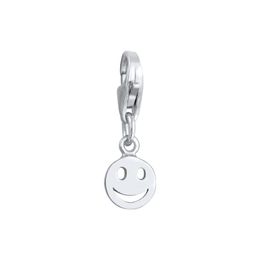 NENALINA Charm Charm mit Smiling Face Anhänger 925 Silber (Farbe: Silber)