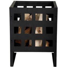 Esschert Design - Feuerkorb Schwarz zerlegbar 30 x 30 x 40 cm - Weichstahl