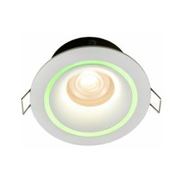 Licht-Erlebnisse - Einbaulampe Aluminium Glas Ø8,5cm farbige Ringe - Weiß