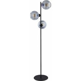 Licht-Erlebnisse Stehleuchte Wohnzimmer 160 cm in Grau Stehlampe - Schwarz, Graphit