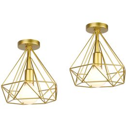 2Pcs Eisenkunst Deckenleuchte Kreative Modern Industriell Retro Metall Wohnzimmer Bar Restaurant Beleuchtung Lampe Ø25CM