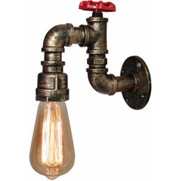Retro Wasserrohr Wandlampe E27 Wandleuchte Industrielle Metall Beleuchtung Schlafzimmer Bar Lichter Bronze