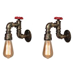 2Pcs Wandleuchte Dekoration Wandlampe Kreative Industrie Schlafzimmer Küche Wohnzimmer Bar Retro Dekoration Bronze