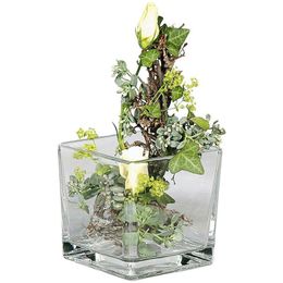 Vase Würfel Glas 14x14x14cm klar - Sandra Rich