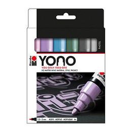 Marabu YONO PASTEL Acrylstifte-Set farbsortiert 1,5 - 3,0 mm, 6 St.