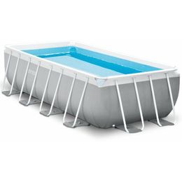 Frame Swimming Pool Set Prism Quadra ii grau 400 x 200 x 100 cm Inkl. Kartuschenfilteranlage - Intex
