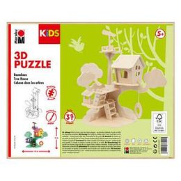 Marabu KiDS Baumhaus 3D-Puzzle, 37 (bemalbar) Teile