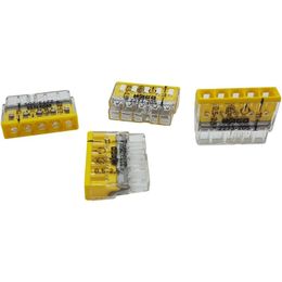 20 Stück WAGO 2273-205 COMPACT-Verbindungsdosenklemme ø 0,5-2,5 mm², 5-polig, transparent/gelb