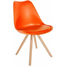 CLP - Stuhl Sofia Kunststoff orange natura (rund)