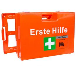 LÜLLMANN Verbandkasten spezial wohnheim Premium Erste Hilfe Koffer din 13157 Gr.M 320 x 220 x 130 mm 620143 - orange